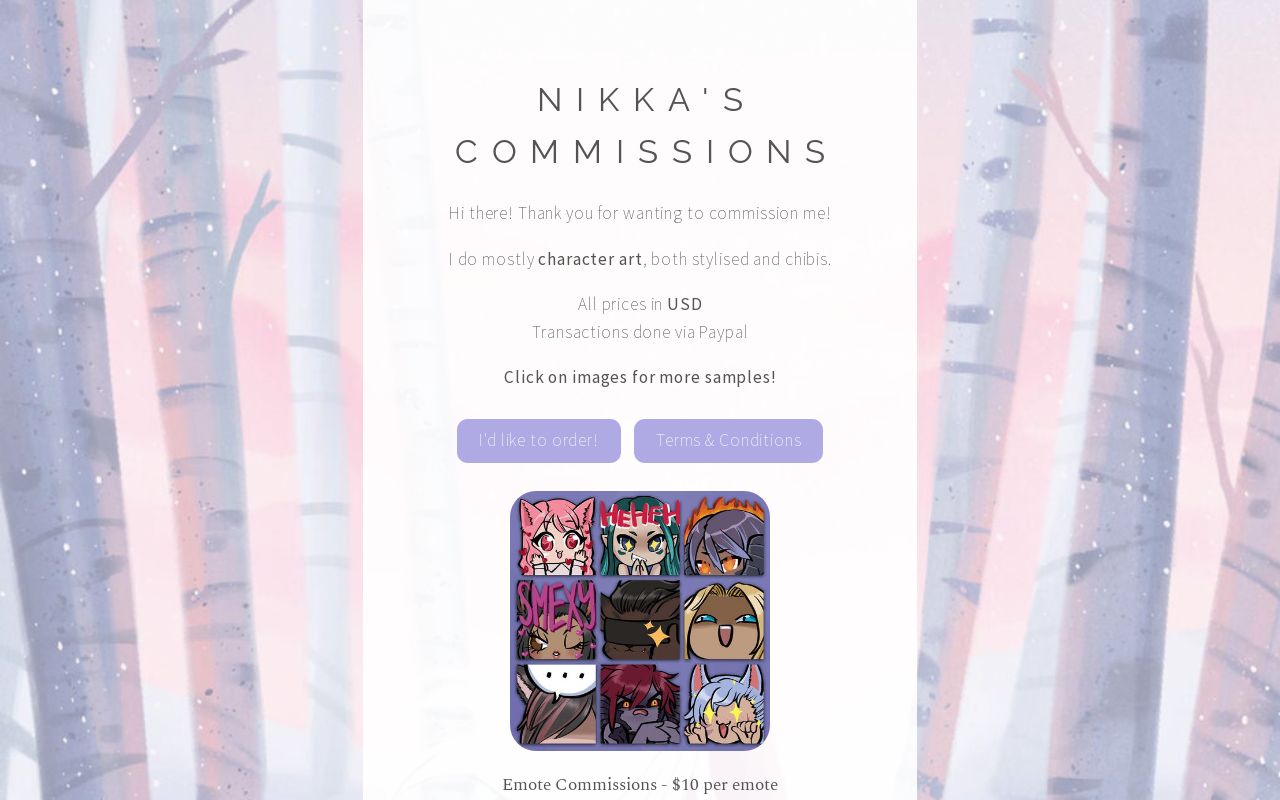 nikka's commissions page